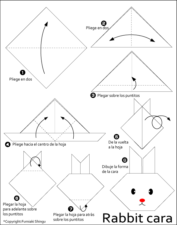 Origami Rabbit Face